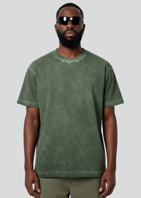 Olive Oil Wash Short Sleeve T-Shirt | Custom Colors Apparel